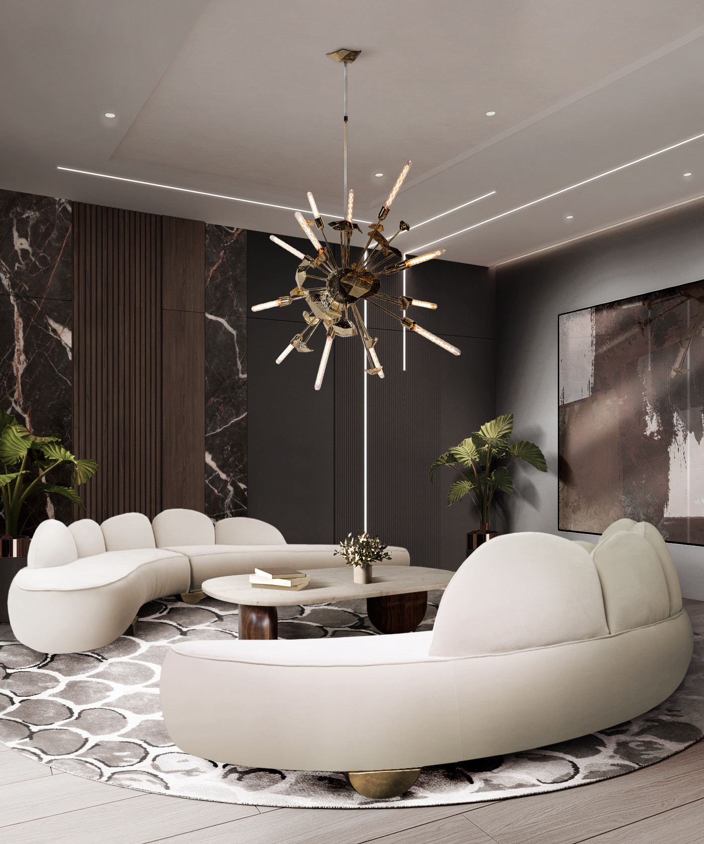 Modern Living Room With An Exquisite Feeling - Home's Society