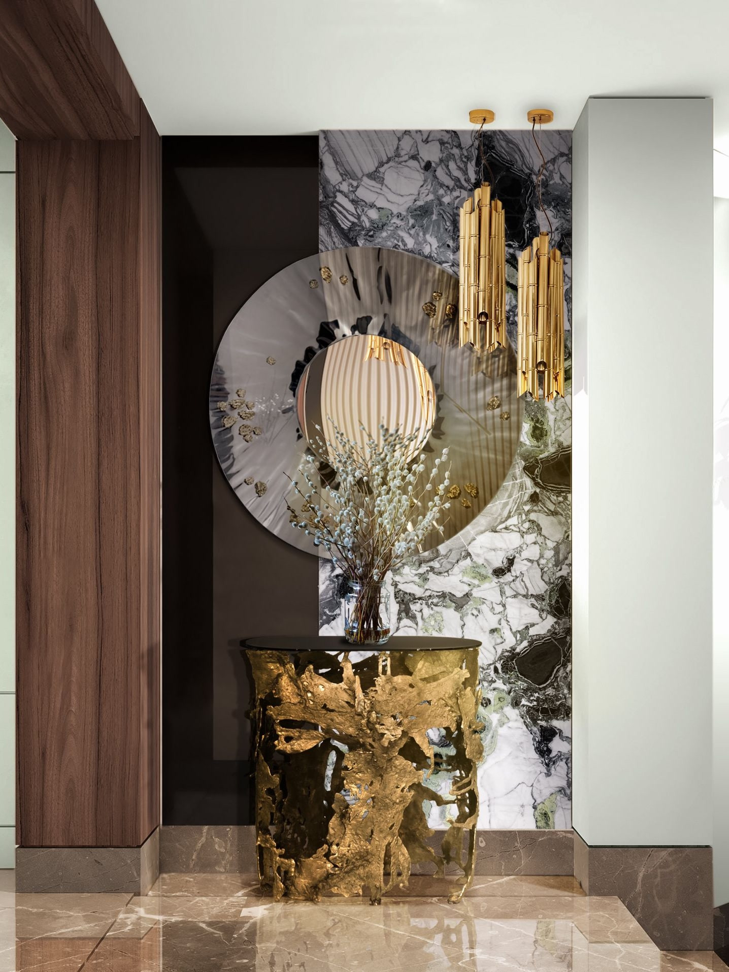 Entryway Decor With Casted Brass - Home's Society