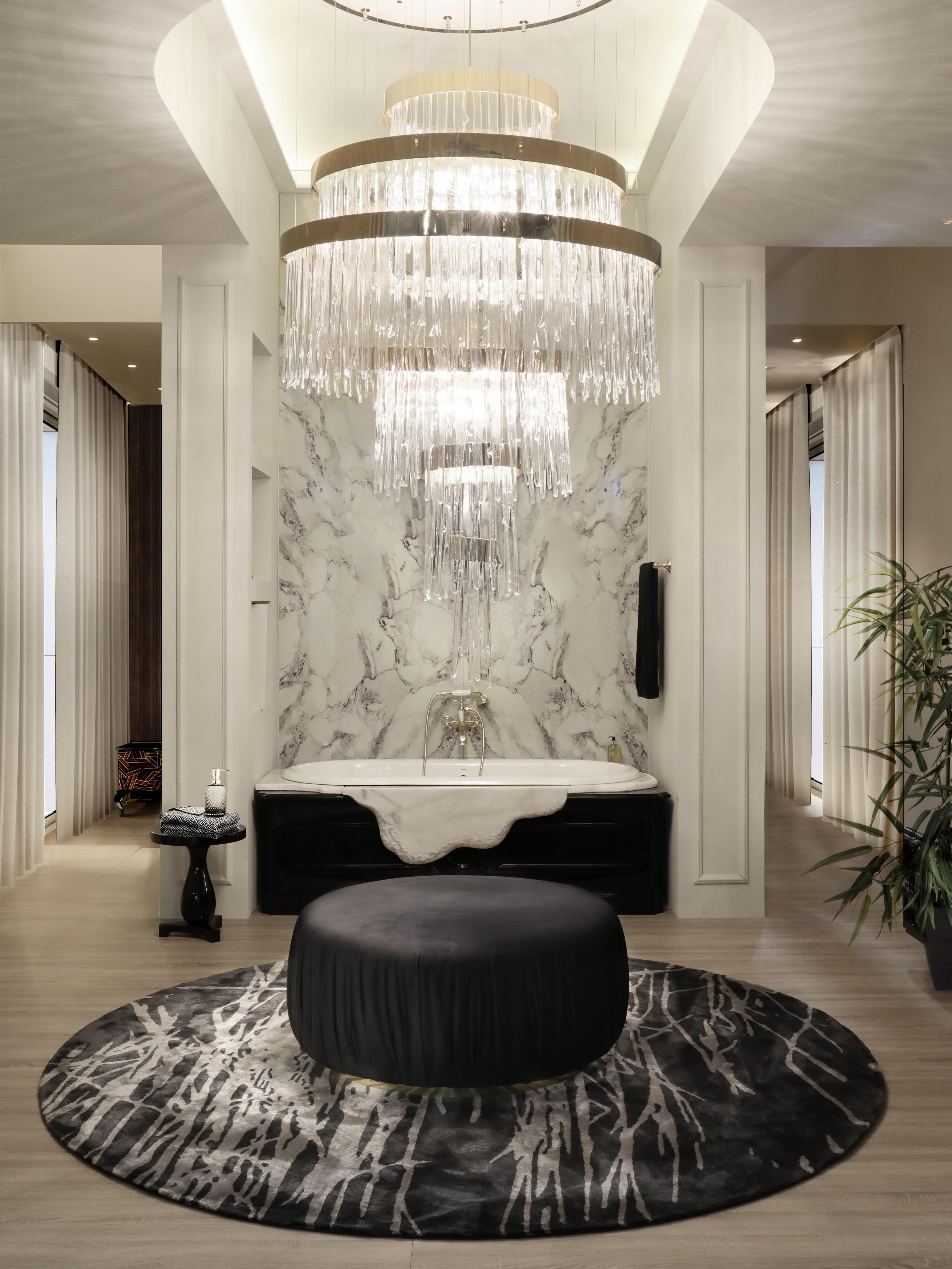 Amazing Contemporary Bathroom With Comfortable Elements And Neutral ...