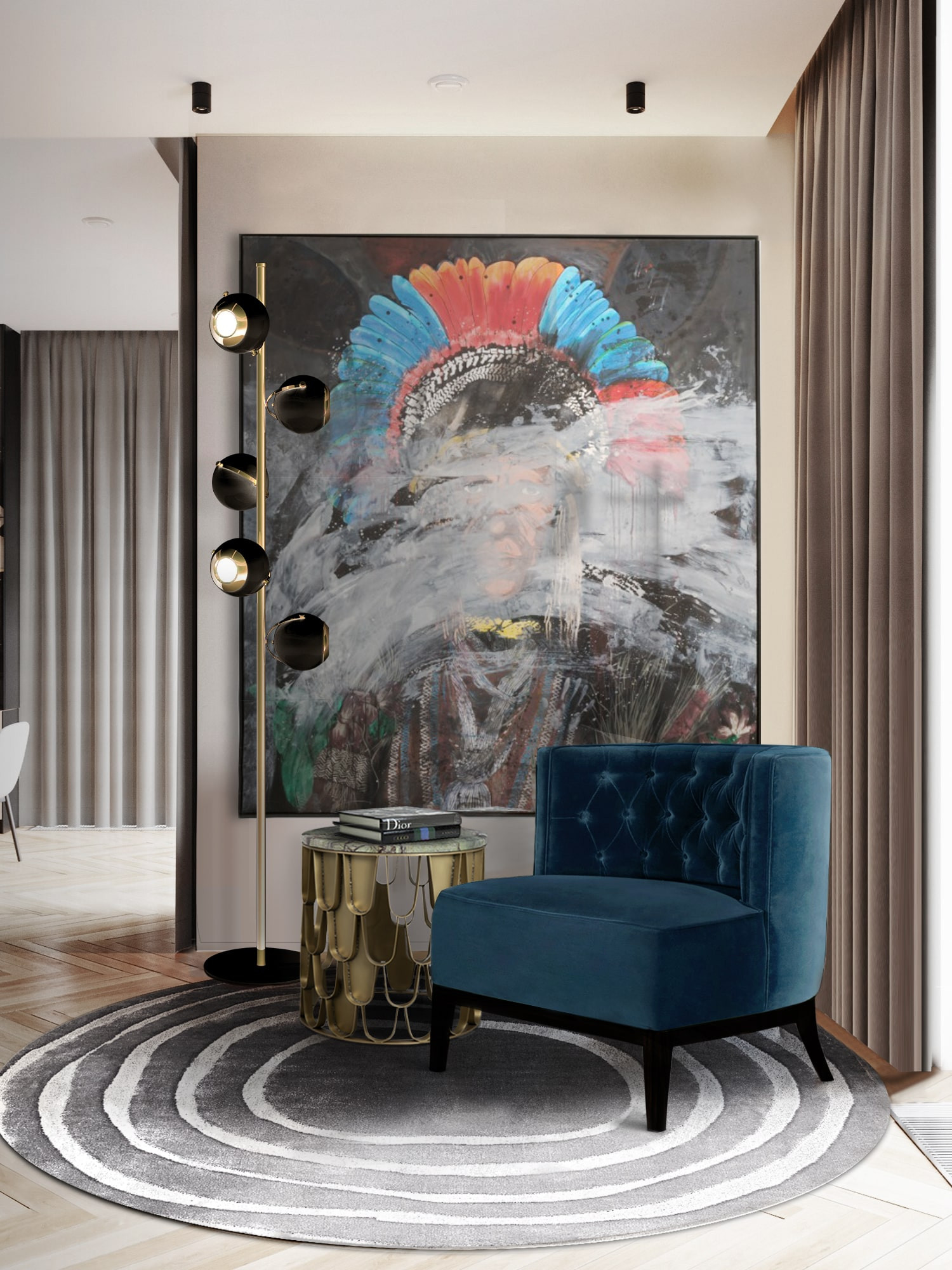 Living Room Library With Emotional Impact - Home's Society