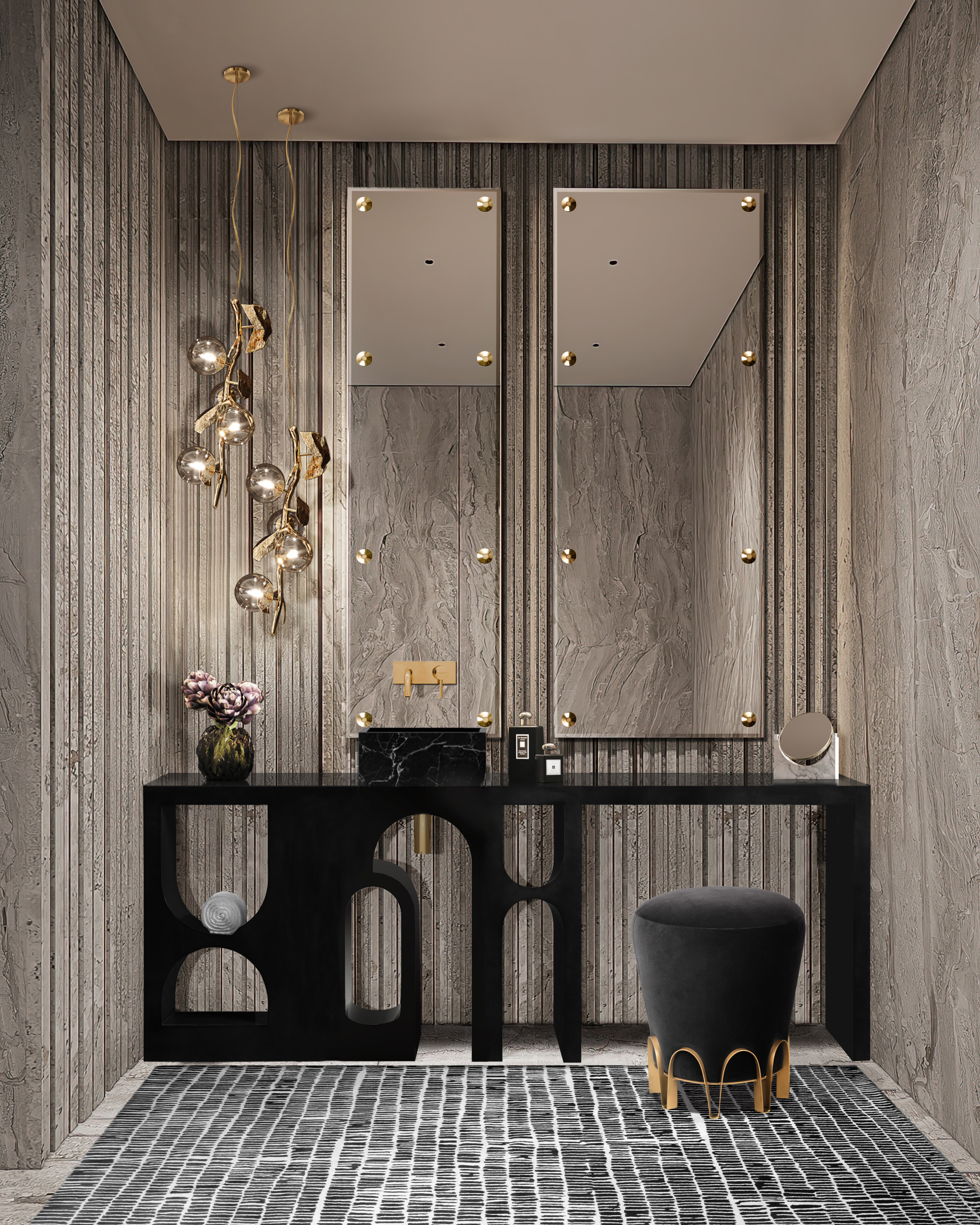 Experience A Tailored Me Time In This Luxurious Designed Bathroom ...