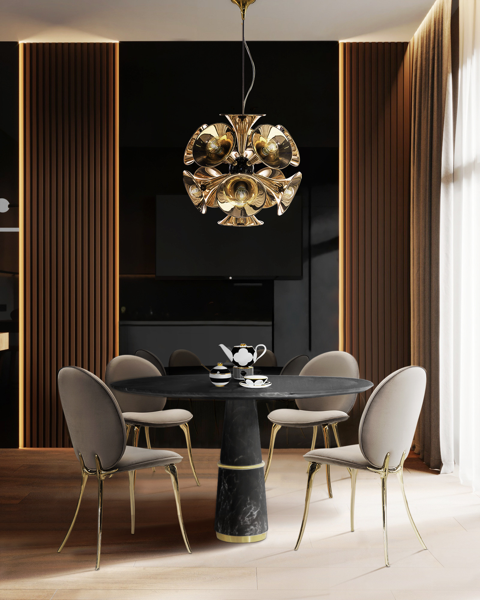 Golden Elegance: A Luxurious Dining Experience - Home's Society